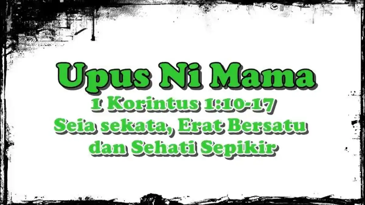 Upus Ni Mama, Renungan W/KI GMIM 1-7 Februari 2026, Seia Sekata, Erat ...