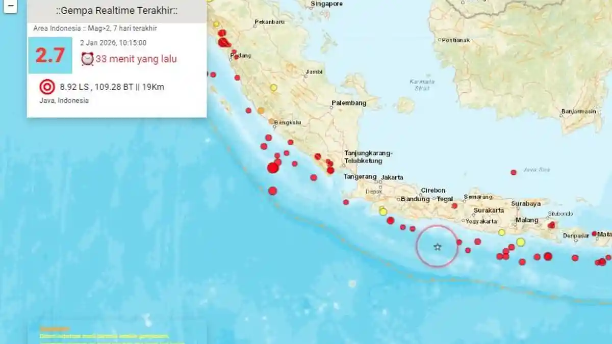 Terkini! Gempa Bumi Jumat Pagi 02 Januari 2025, Berikut Detil Magnitudo ...