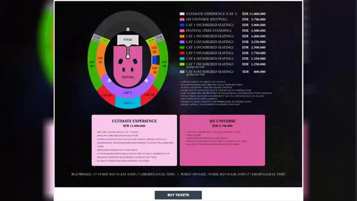 Presale Tiket Konser Coldplay Indonesia di Coldplayinjakarta.com Dibuka ...