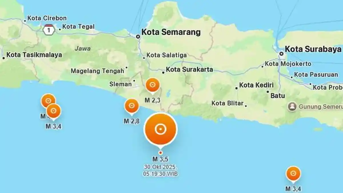 Gempa Terkini Kamis 30 Oktober 2025 Pagi Ini, Baru Terjadi, Info Lengkap BMKG Klik di Sini ...