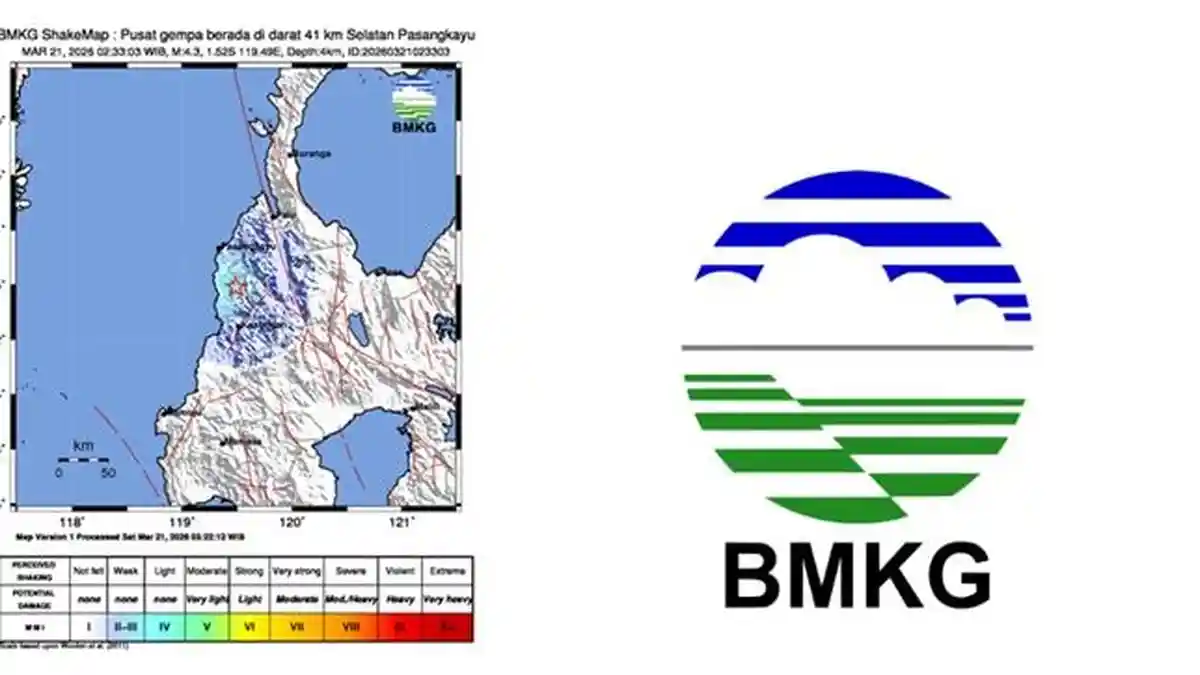 Gempa Hari Ini Pasangkayu Sulawesi Barat Magnitudo 4.3 Kedalaman 4 Km ...