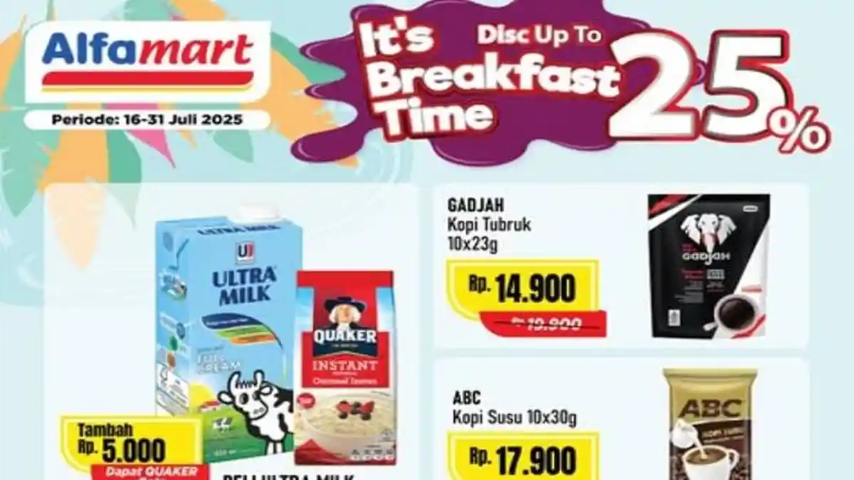 Promo Alfamart 21 Juli Cemilan Hemat,Breakfast Time Diskon Hingga ...