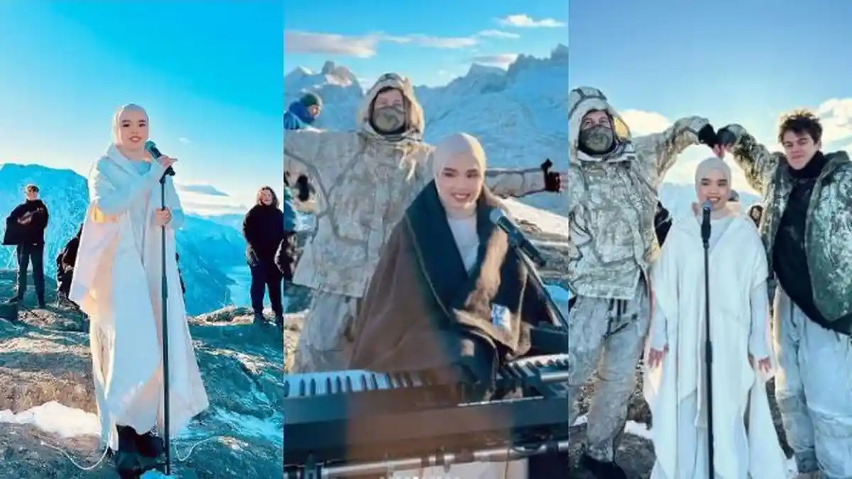 5 Potret Putri Ariani Syuting Bareng Alan Walker, Nyaris Terbawa Angin ...