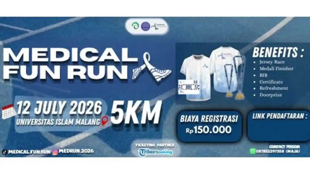 Medical Fun Run 2026 BEM FK UNISMA, Lari 5K Plus Konsultasi Dokter ...