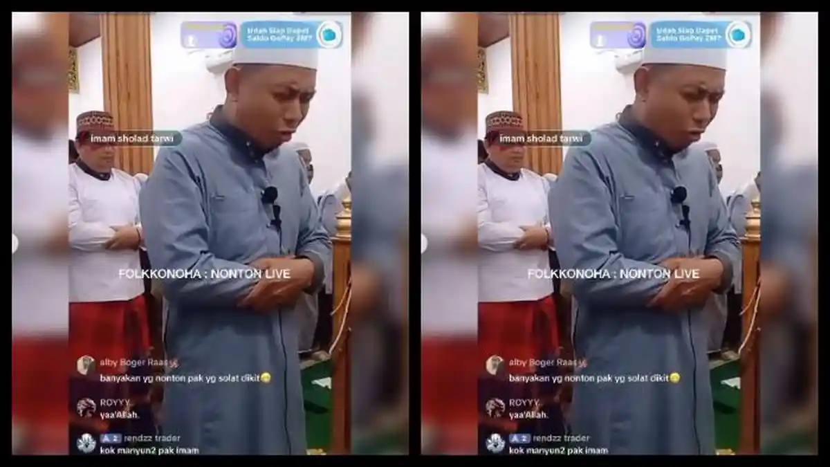 Viral Video Ustaz Jadi Imam Shalat Tarawih Sambil Live TikTok dan Dapat ...