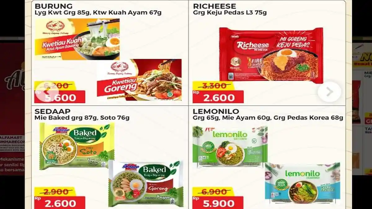 Produk Murah Kopi dan Mie Instan, Es Krim,Biskuit, Cek Promo Alfamart ...