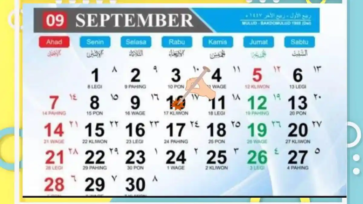 Kalender Jawa 10 September 2025: Rabu Kliwon, 17 Mulud, Neptu 15, Wuku ...