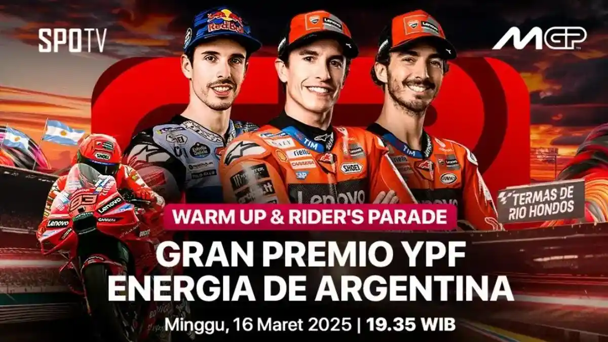 Jam Tayang Jadwal Siaran Race MotoGP Argentina 2025 Streaming TV Online ...