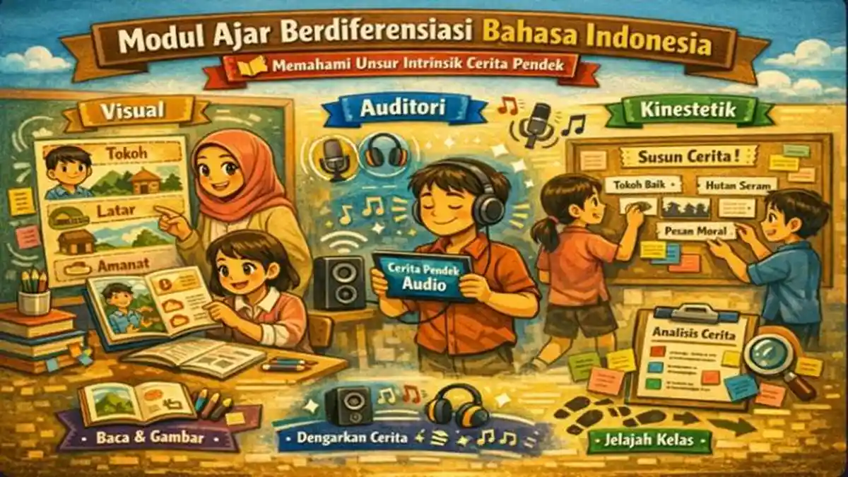 Contoh Modul Ajar Berdiferensiasi Bahasa Indonesia Kelas 5 SD Fase C ...
