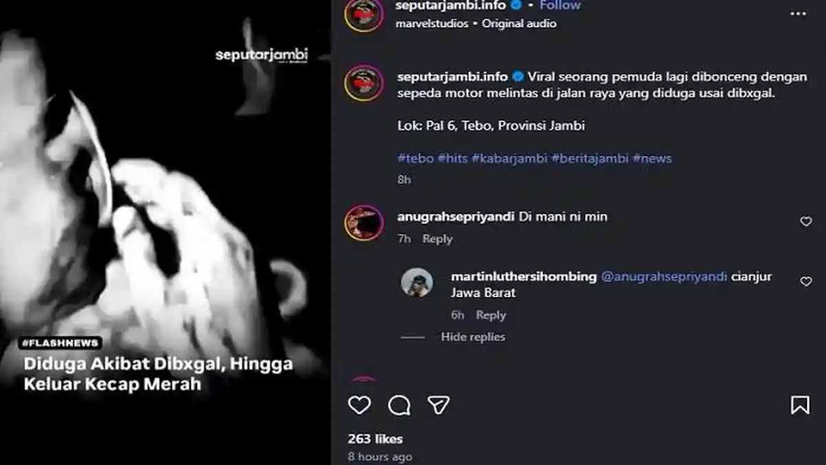 Beredar Video Korban 'Begal' Berdarah di Tebo Jambi, Benarkah Terjadi ...