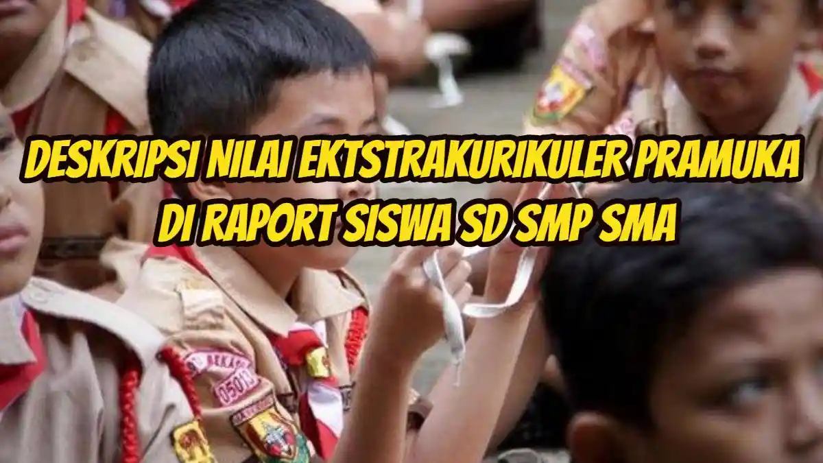 30+ Contoh Isi Deskripsi Nilai Ektstrakurikuler Pramuka di Raport Siswa ...