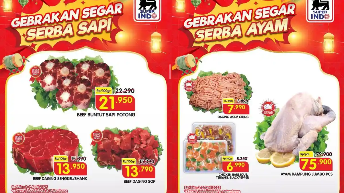 Promo Ceria Superindo Hari Ini dan Besok 5-6 April, Daging Segar ...